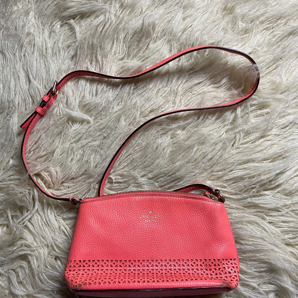 kate spade | Bags | Authentic Kate Spade Coral Leather Millie Wakefield ...